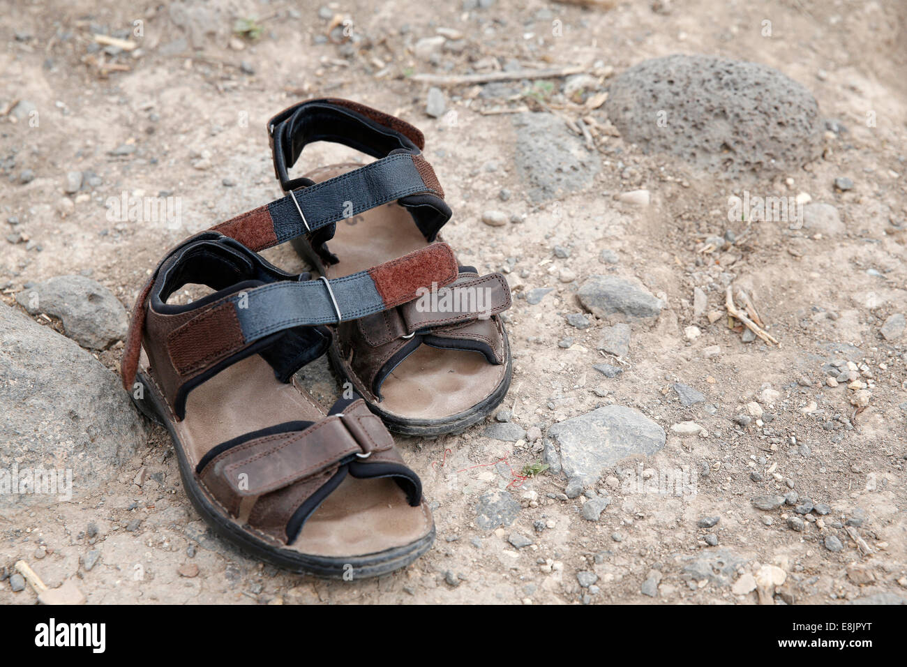 Pilgrimage in Holy Land. Shoes Stock Photo - Alamy