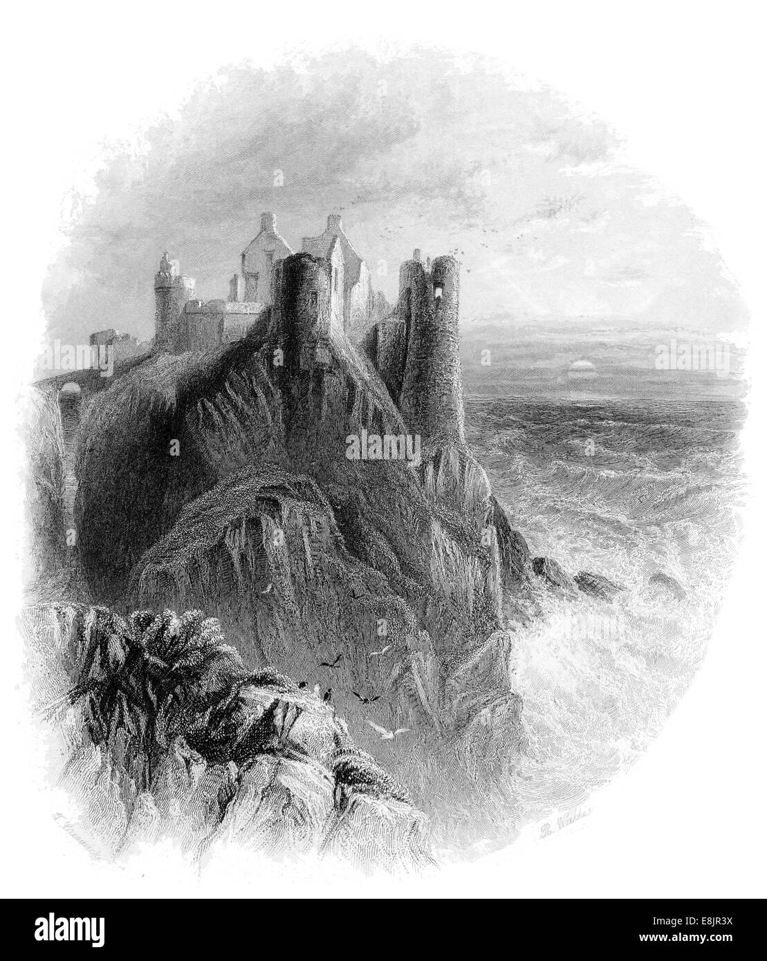 Dunluce Castle County Antrin Northern Ireland Irish UK United Kingdom ...