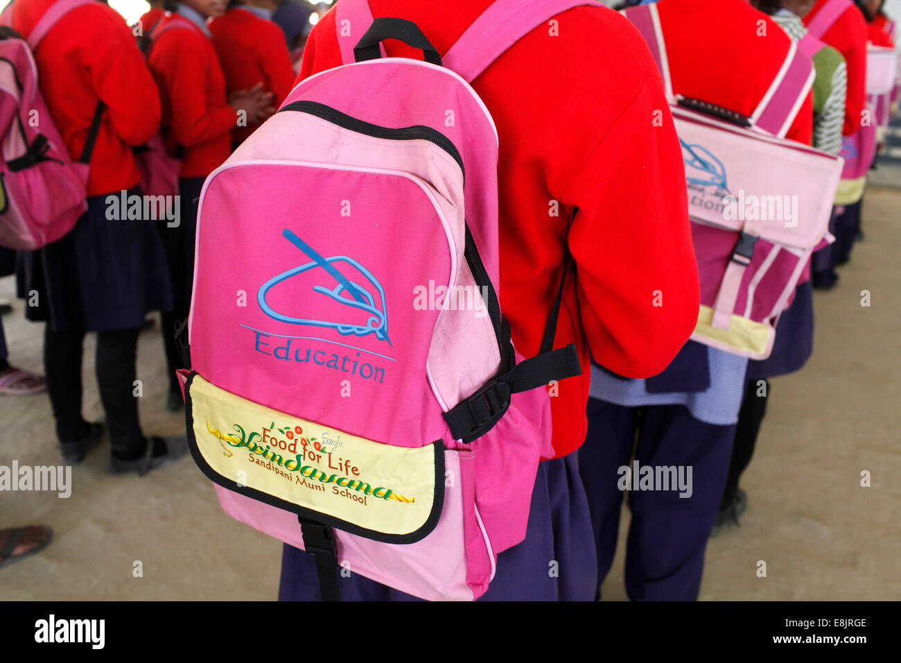 Sandipani Muni high school assembly Stock Photo - Alamy