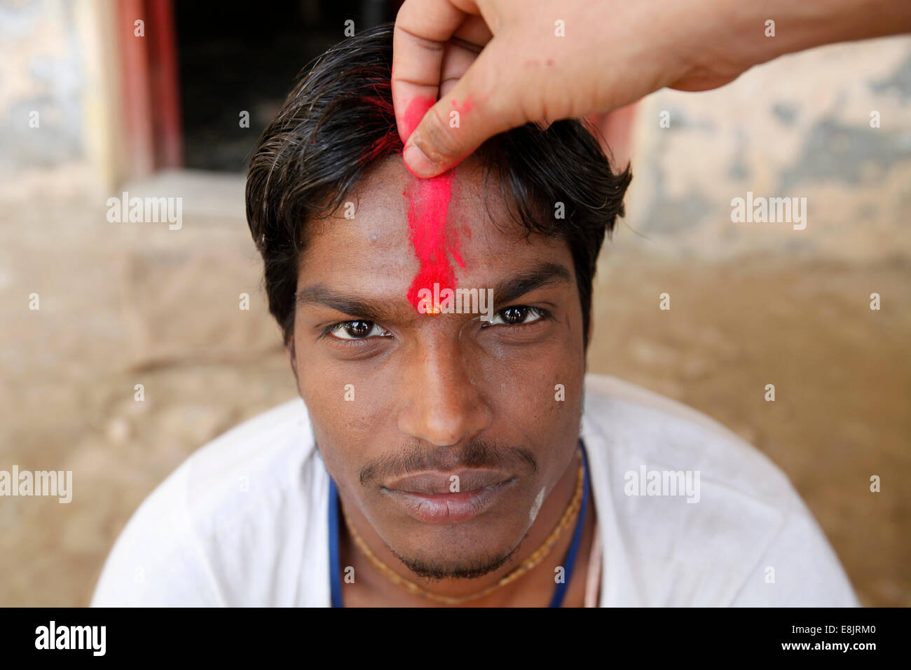 Hinduism blessing hi-res stock photography and images - Alamy