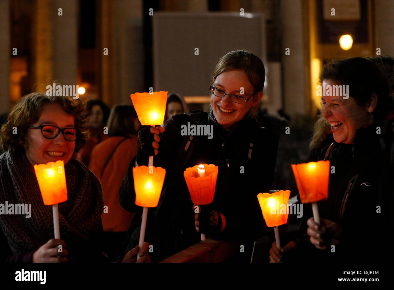 Prayer vigil. European Meeting of Taize Community. St Perter's square ...