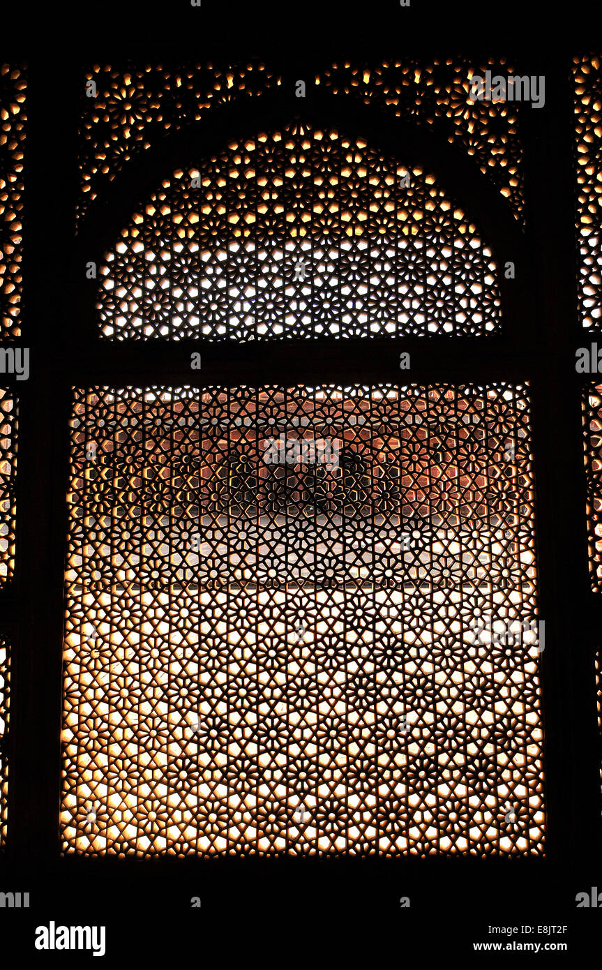 Jama Masjid mosque at Fatehpur Sikri. Mashrabiya, oriel window Stock ...