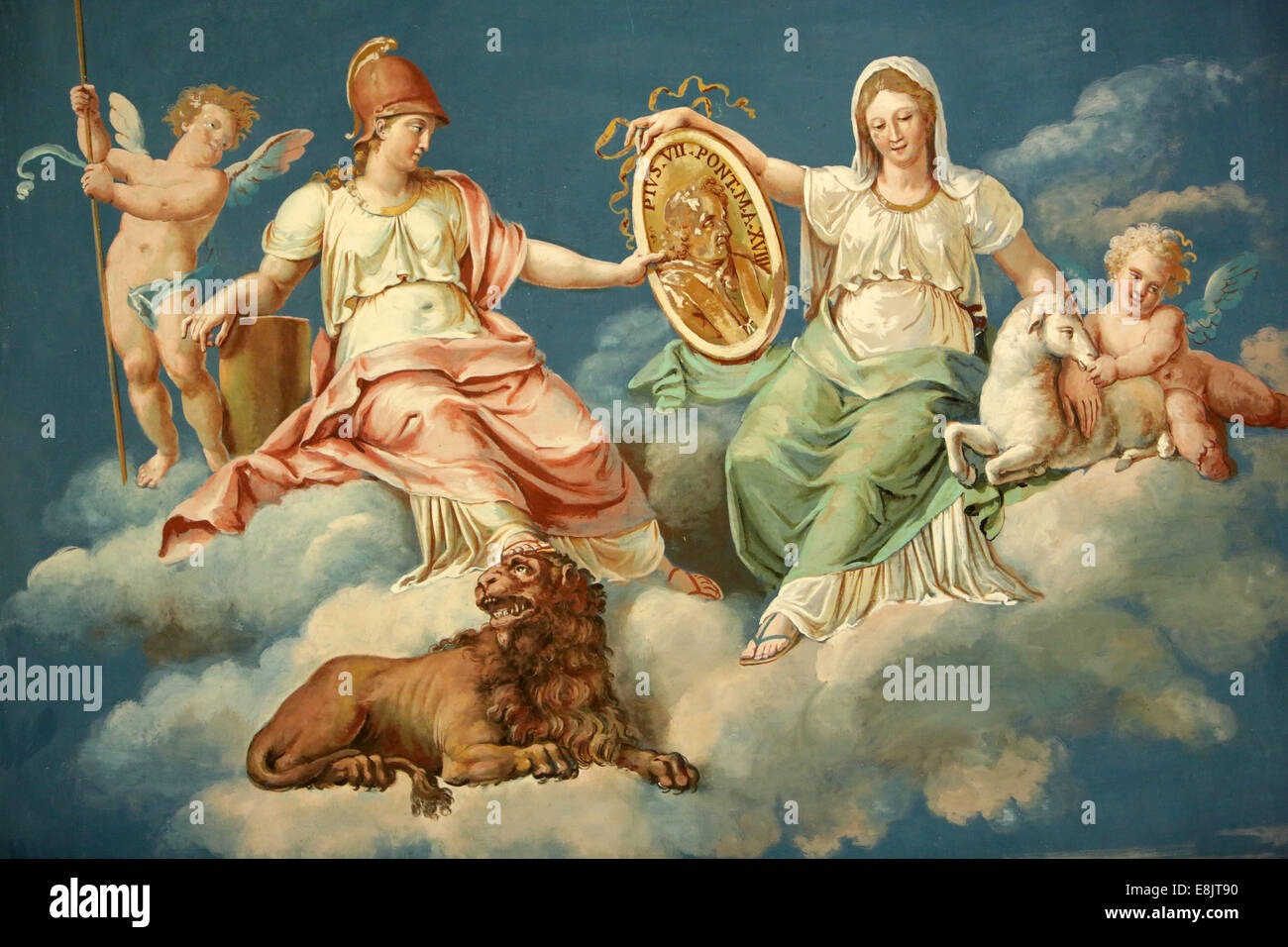 PIVS VII PONT MAX XVIII. Clementine Gallery. Vatican Museum Stock Photo ...