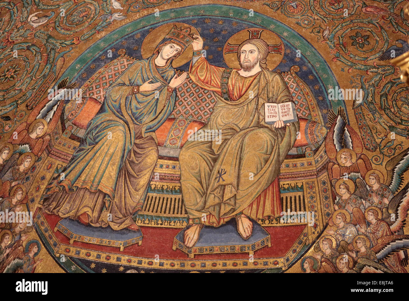 Virgin Mary and Jesus. The Papal Basilica of Saint Mary Major Stock ...