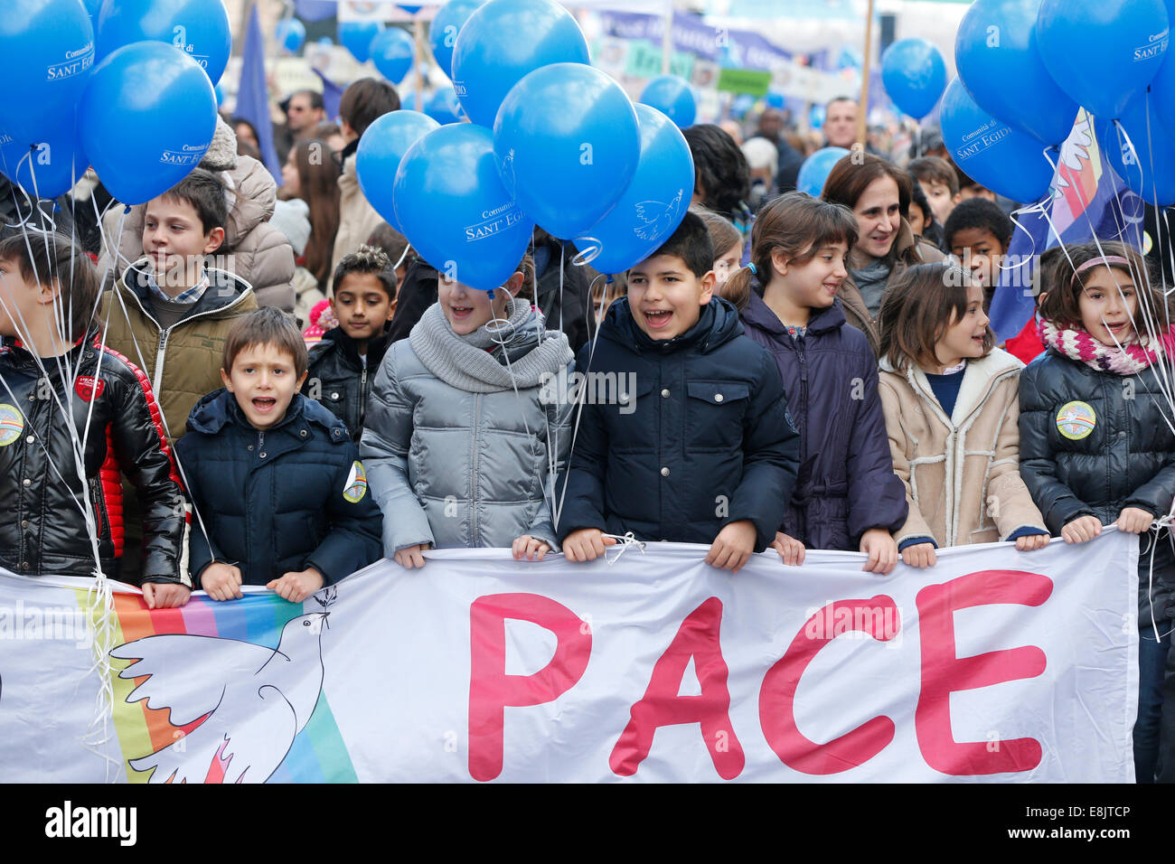 March for Peace with the Community of Sant'Egidio Stock Photo - Alamy