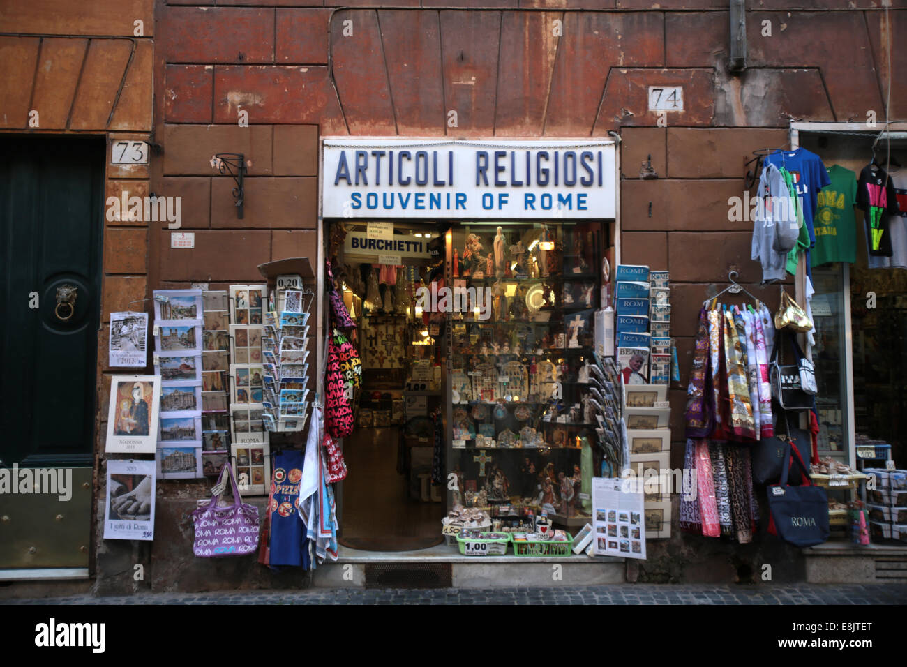 Catholic souvenir shop Stock Photo - Alamy