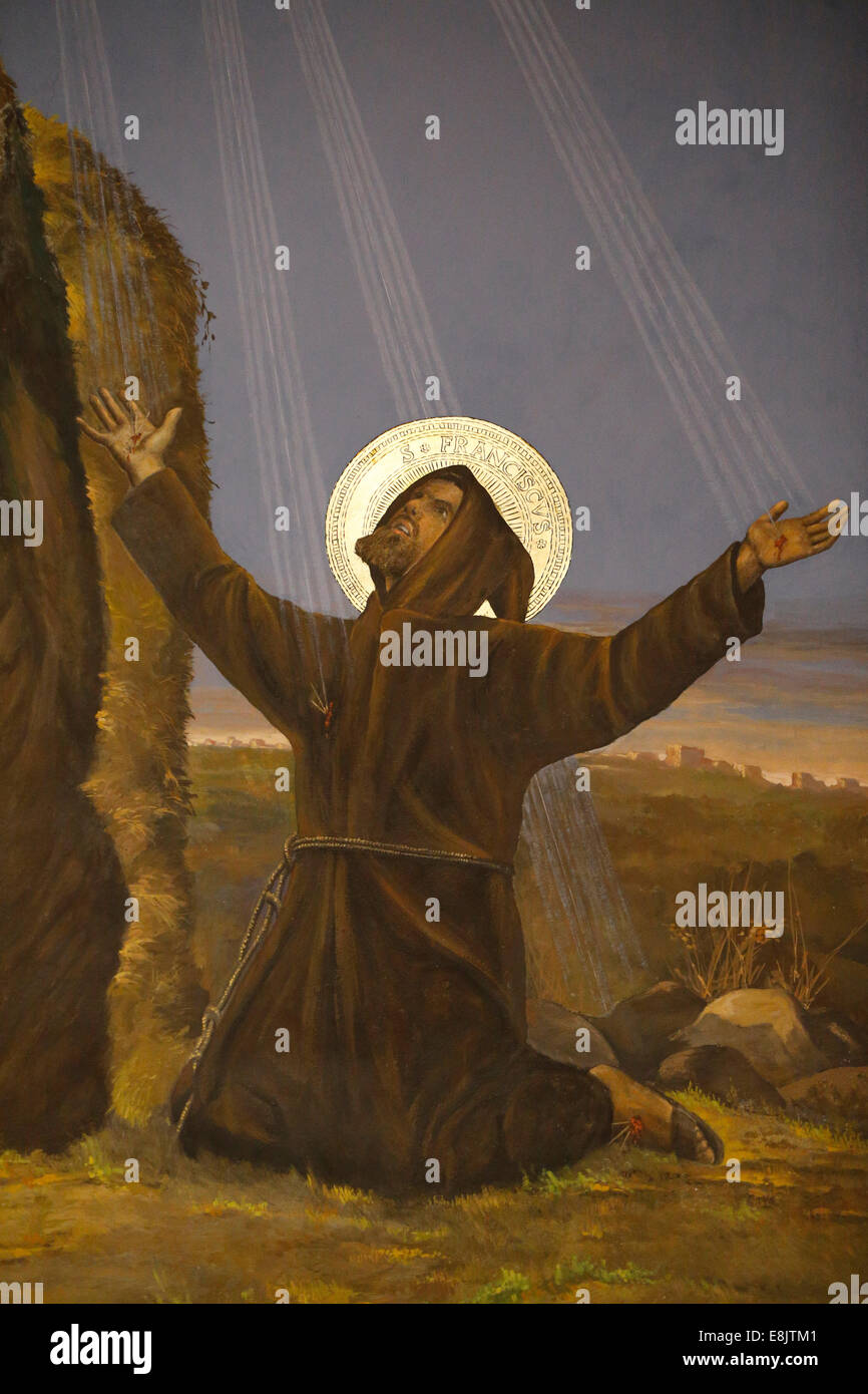 St. Francis of Assisi receives the Stigmata. Sant'Anna al Laterano ...