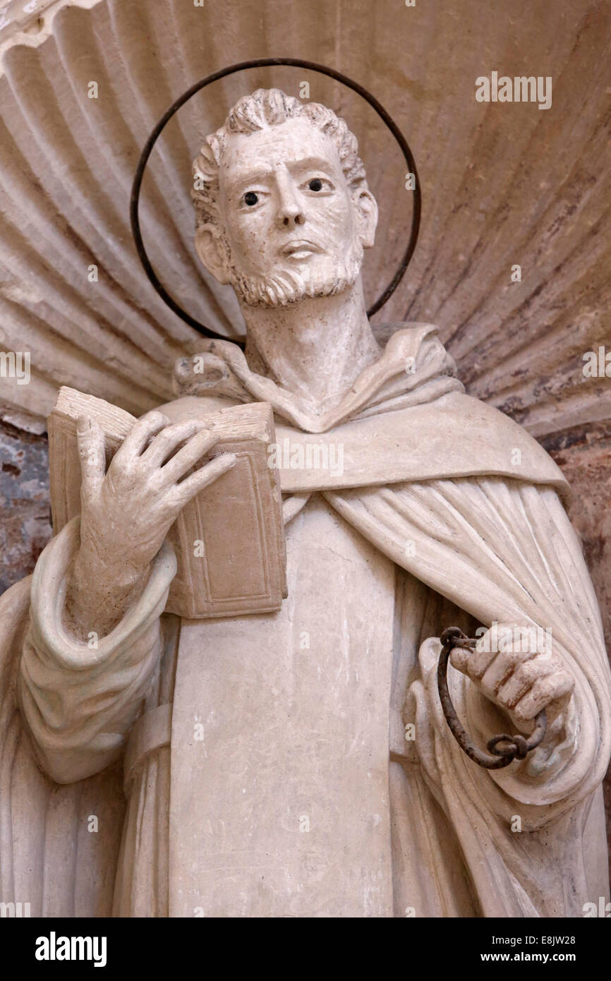 San Leonardo statue in Santa Maria of the Grottella sanctuary Stock ...