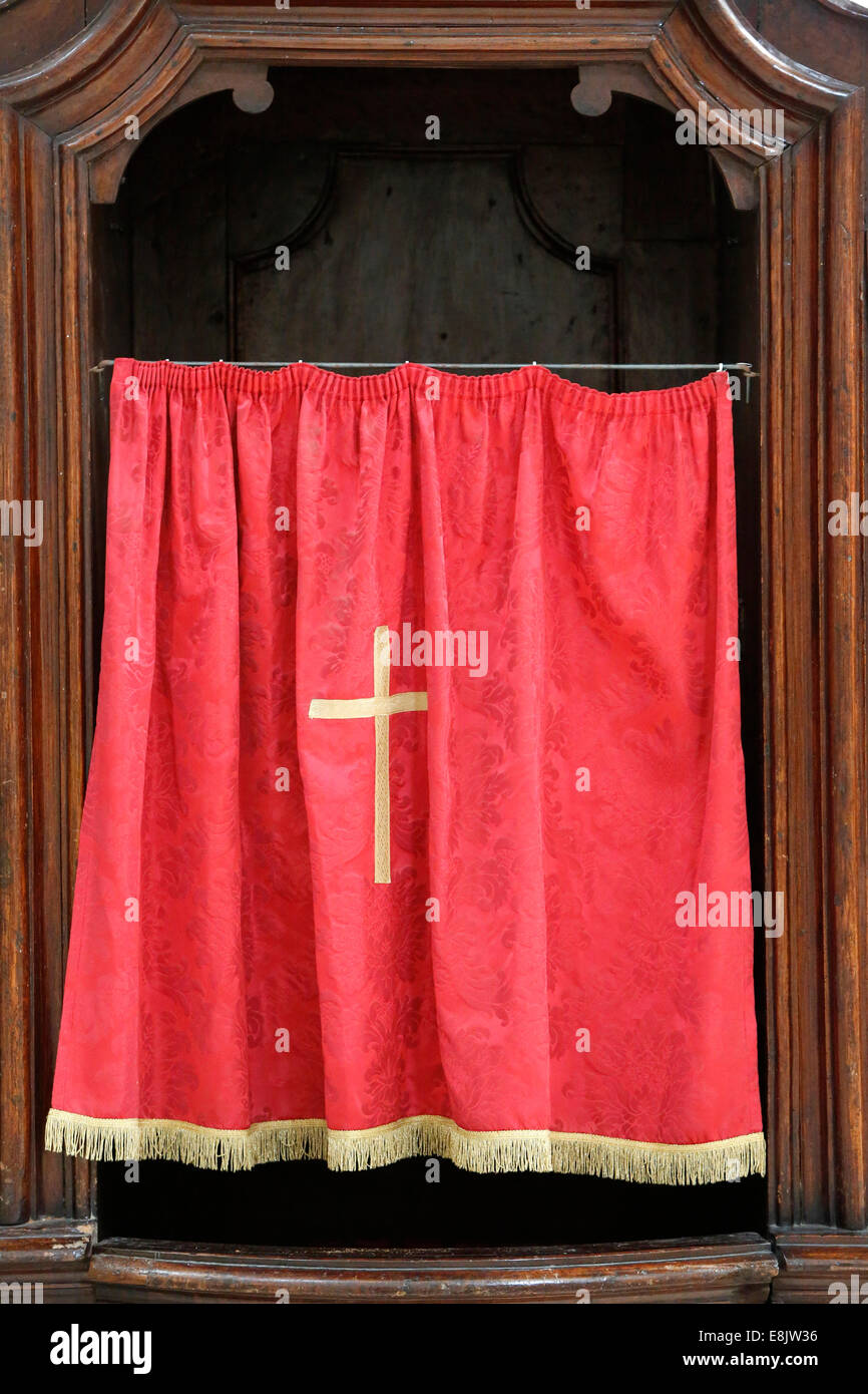 Confession booth hi-res stock photography and images - Alamy