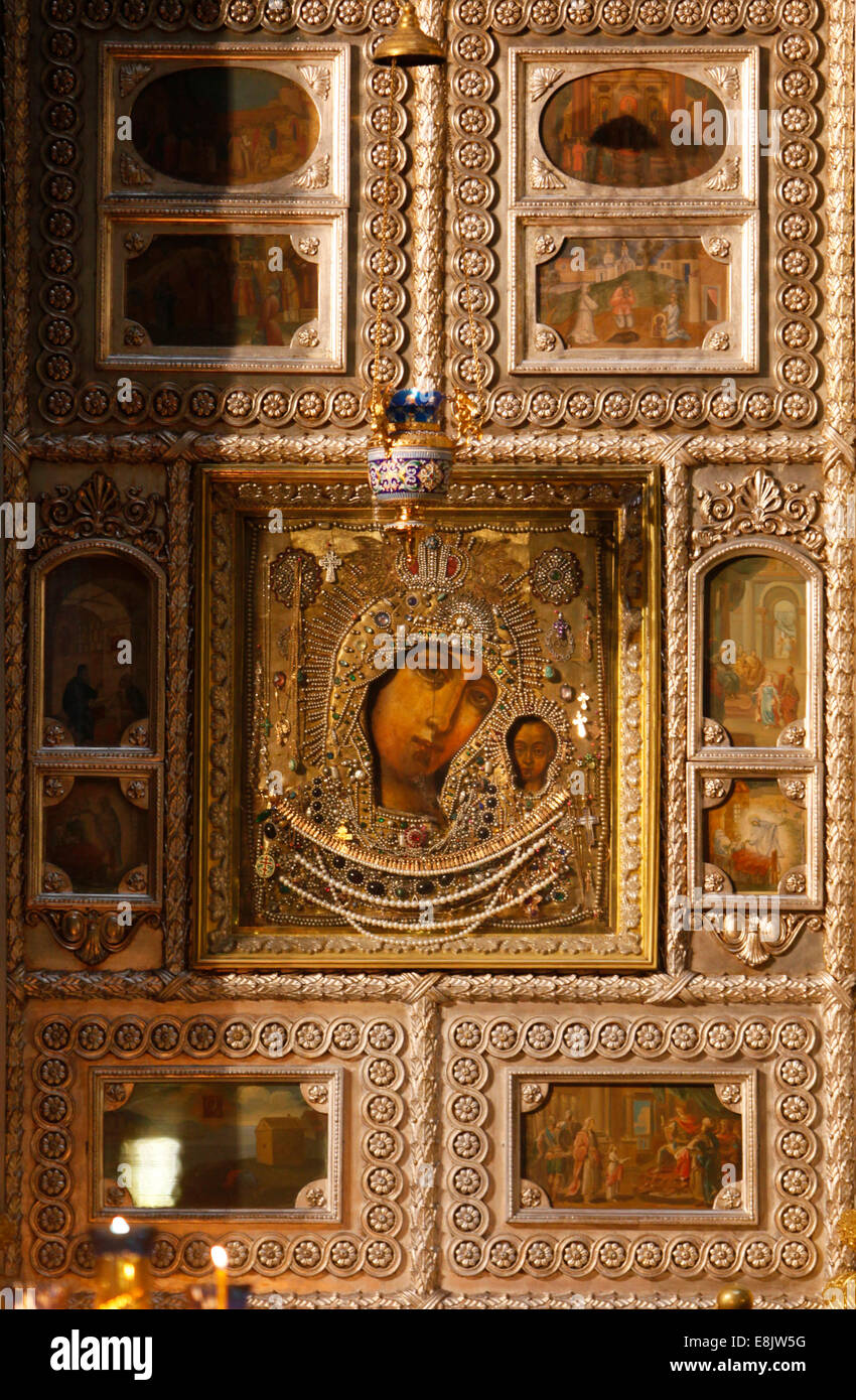 Kazan cathedral. The Icon of Our Lady of Kazan Stock Photo - Alamy