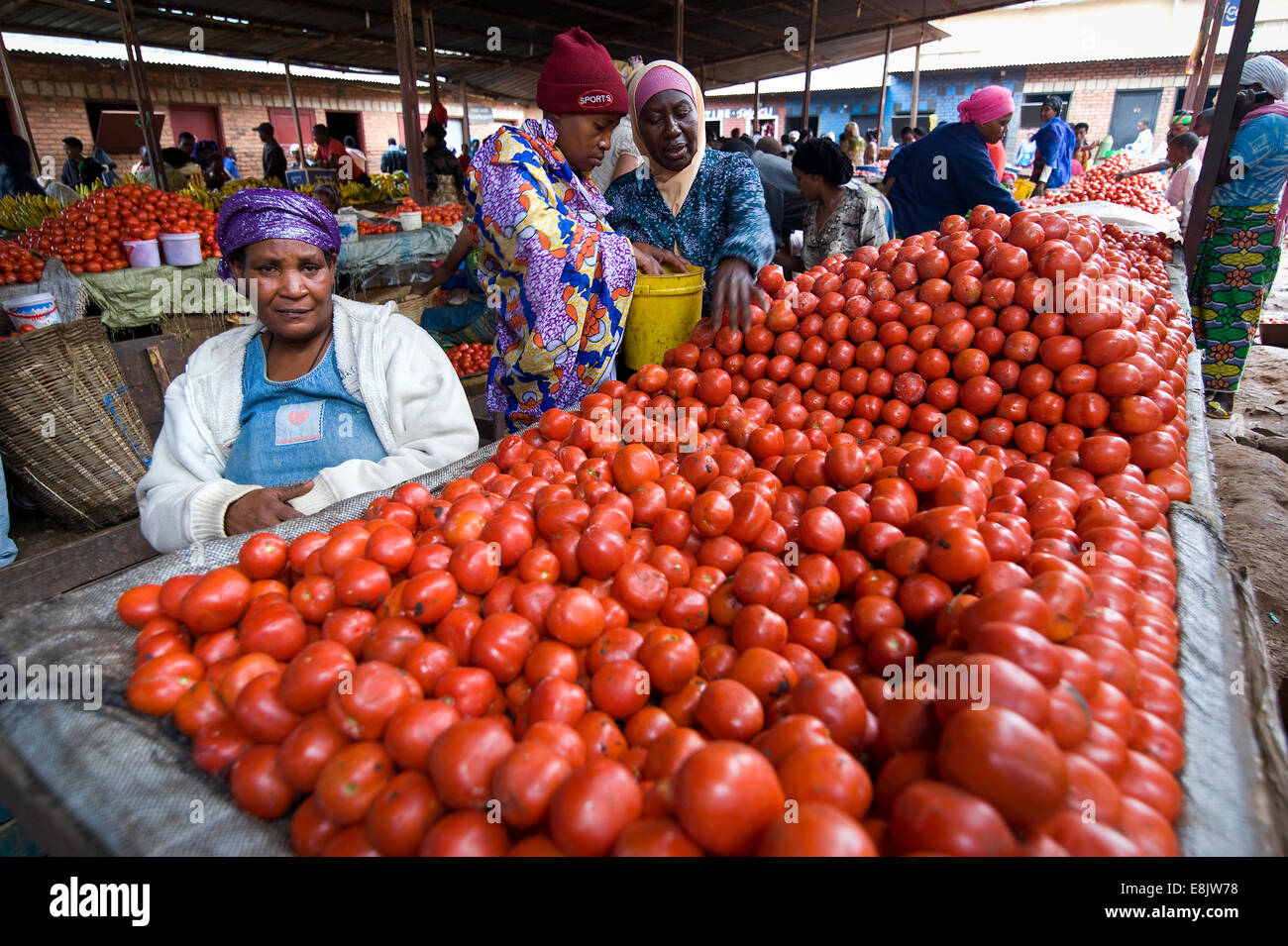 RWANDA, KIGALI: A big market in the capital offers everything: food ...