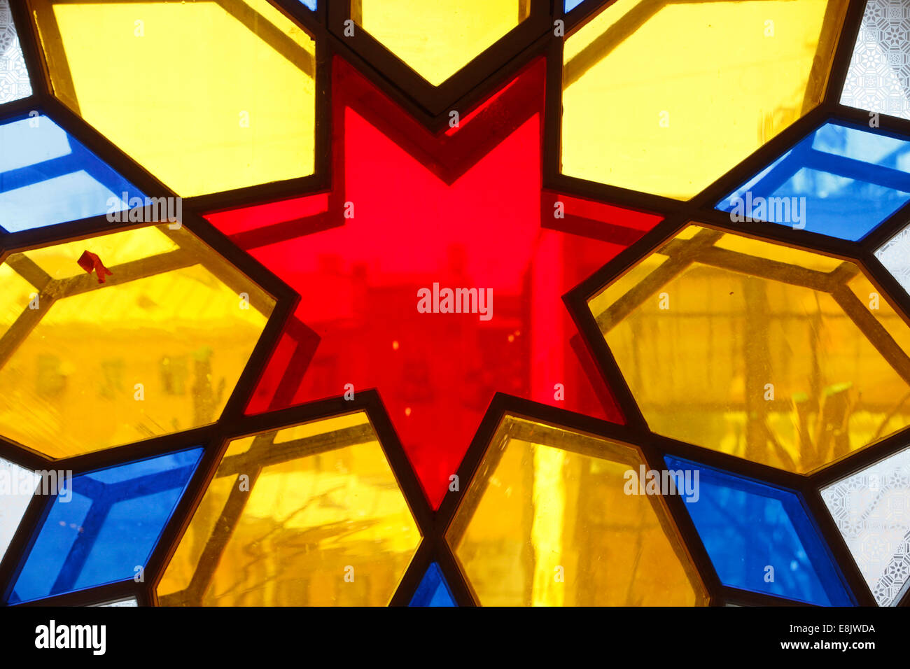 Grand choral synagogue. Stained glass window Stock Photo - Alamy