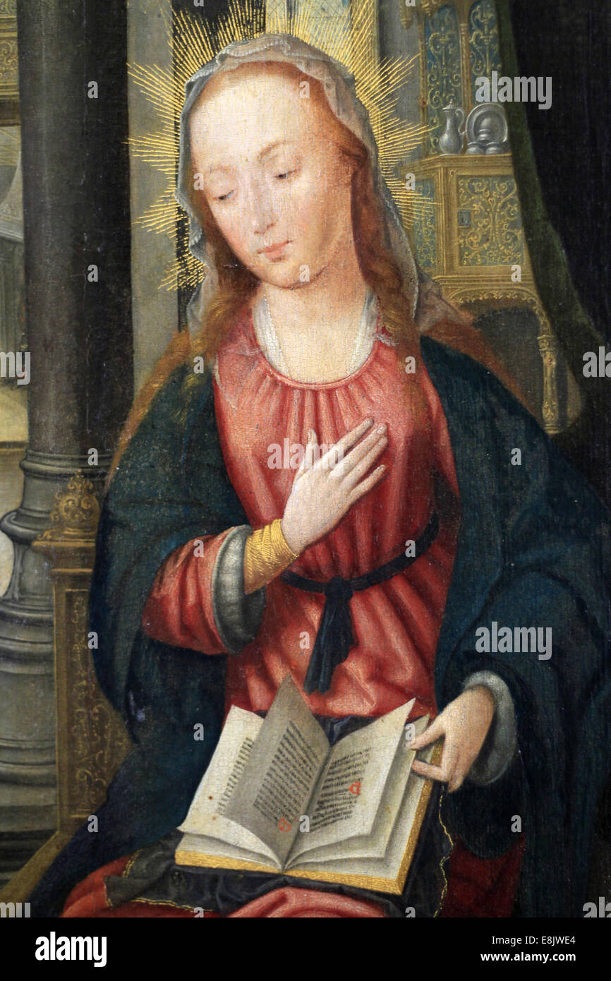 The Annunciation. Jean Bellegambe.(Trilptych). 1470-1534. Hermitage Museum Stock Photo - Alamy