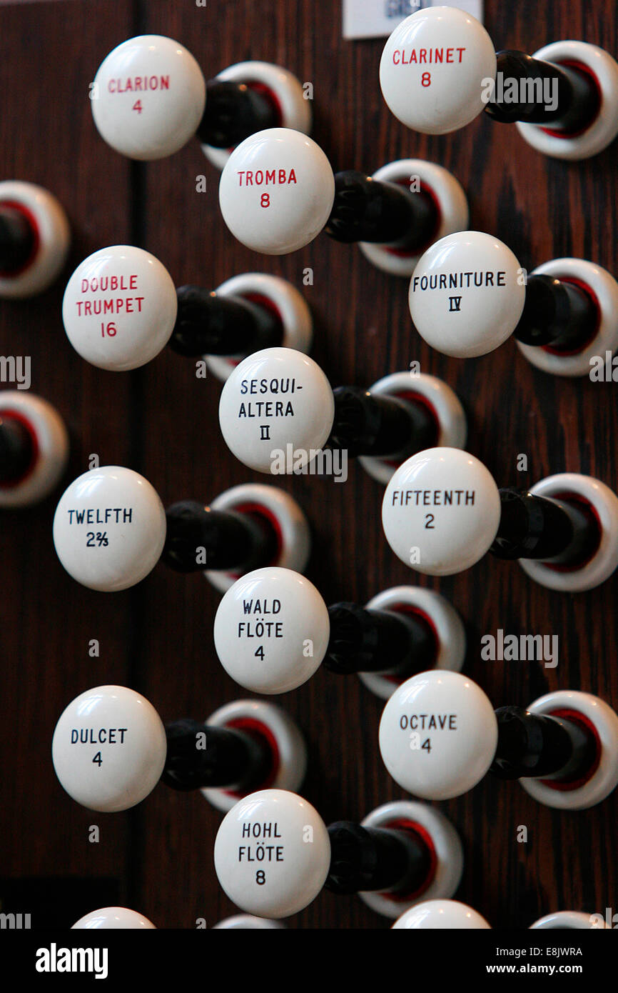 Organ in Holy Trinity anglican church, Hackney Stock Photo - Alamy