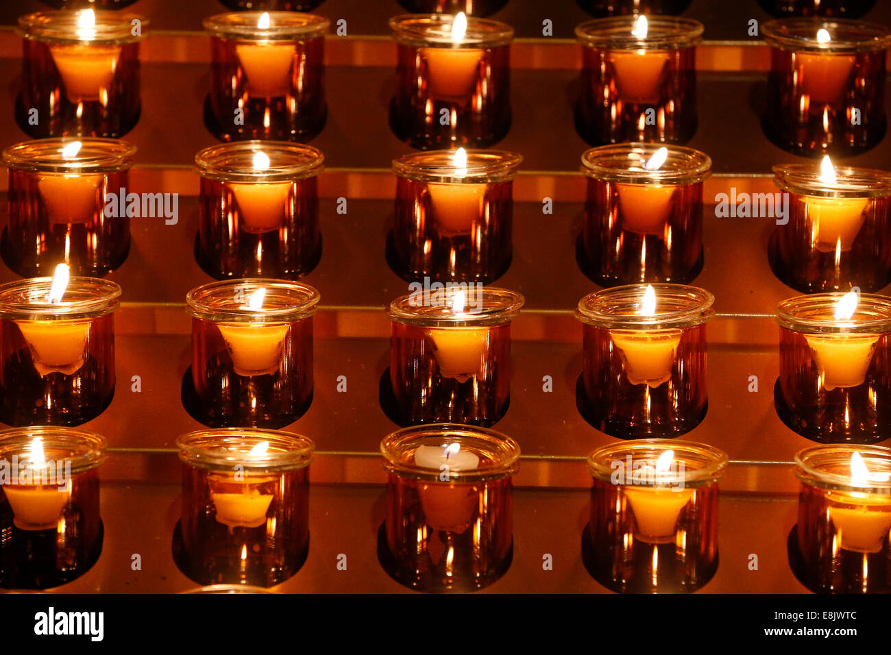Church candles. St Patrick's cathedral Stock Photo - Alamy