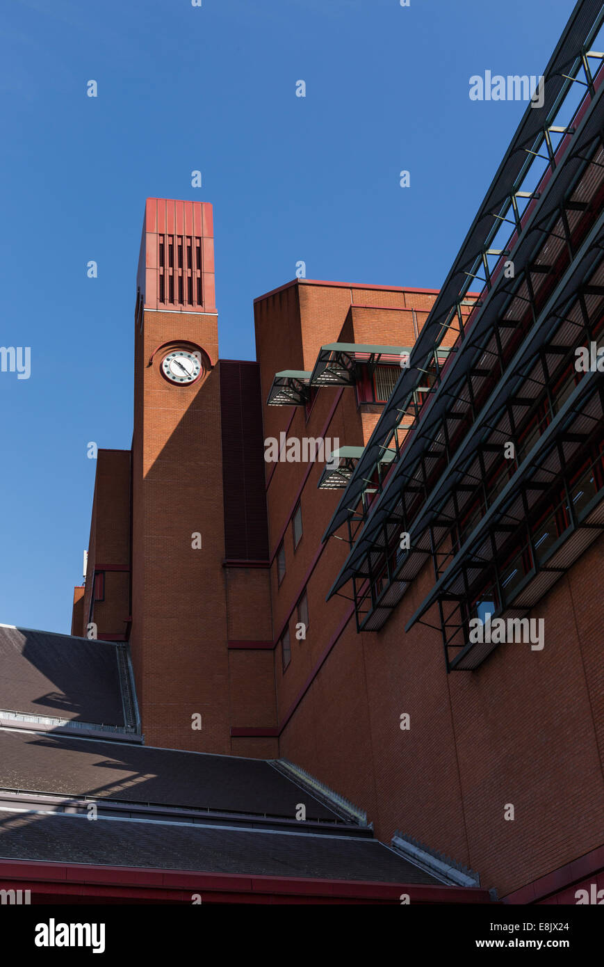 The clock tower of the British Library, London, UK Stock Photo - Alamy