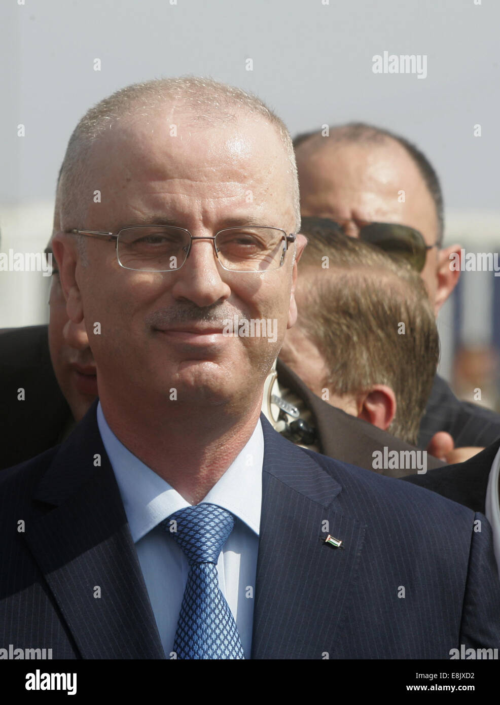 Gaza Strip. 9th Oct, 2014. Palestinian Prime Minister Rami Hamdallah ...