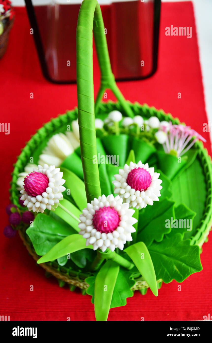 Clay crafts flower thai style Stock Photo - Alamy