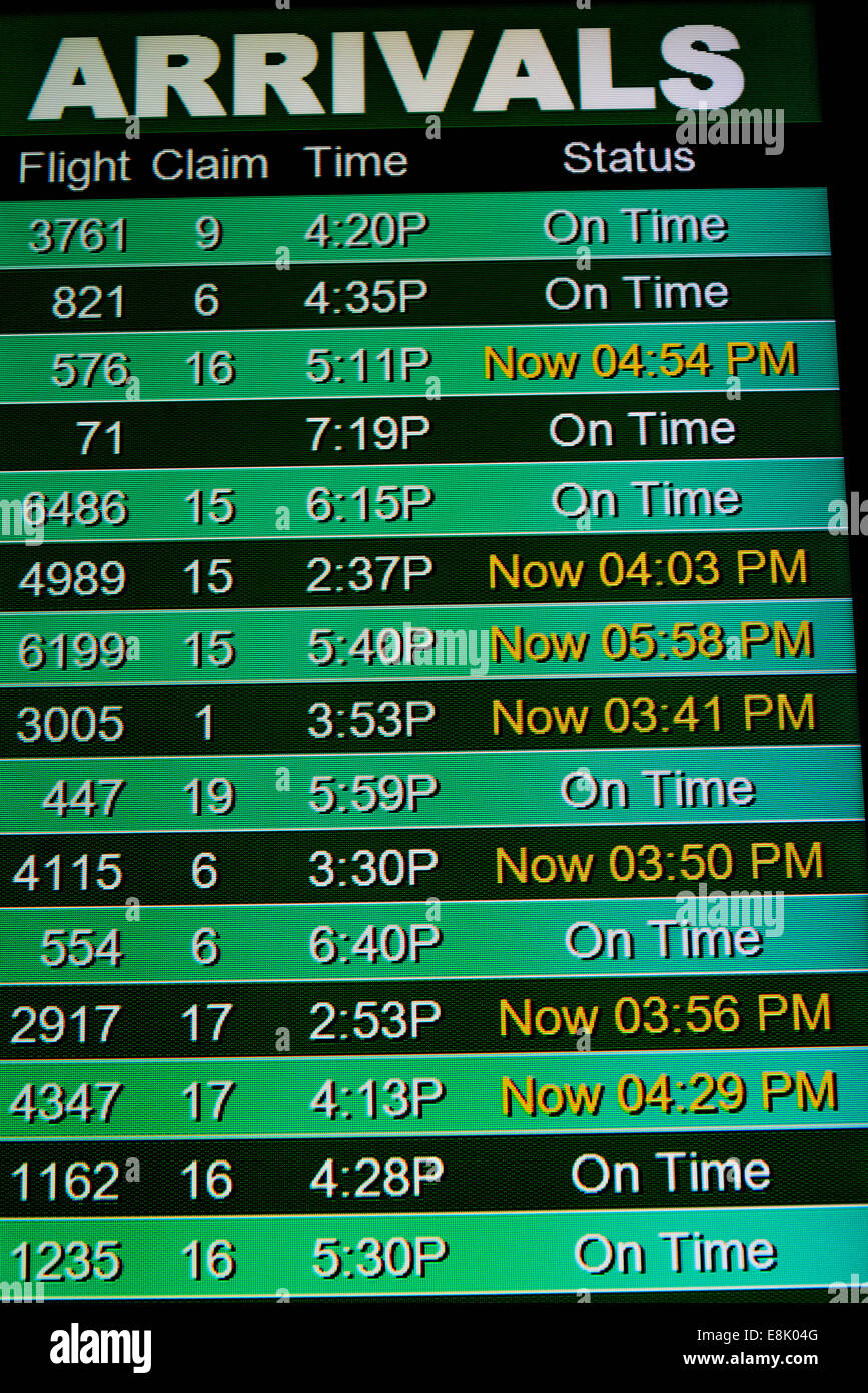 DIA, DEN, Denver International Airport, CO - Flight information display ...