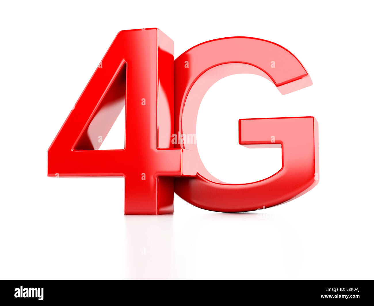 3d render of 4G icon. wireless communication technology concept on ...