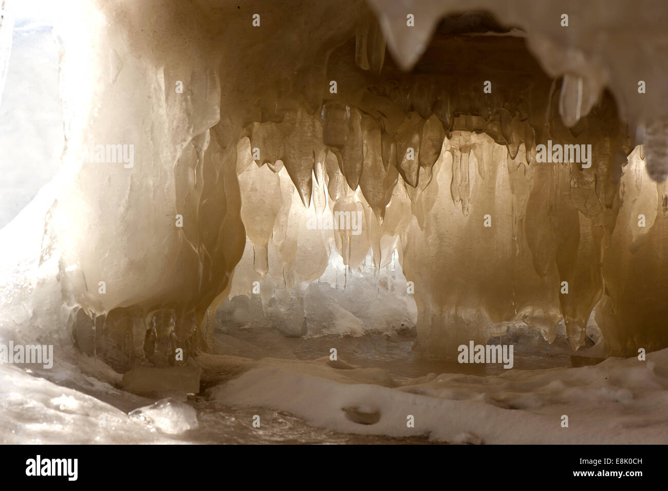 Ice cave in winter Stock Photo - Alamy