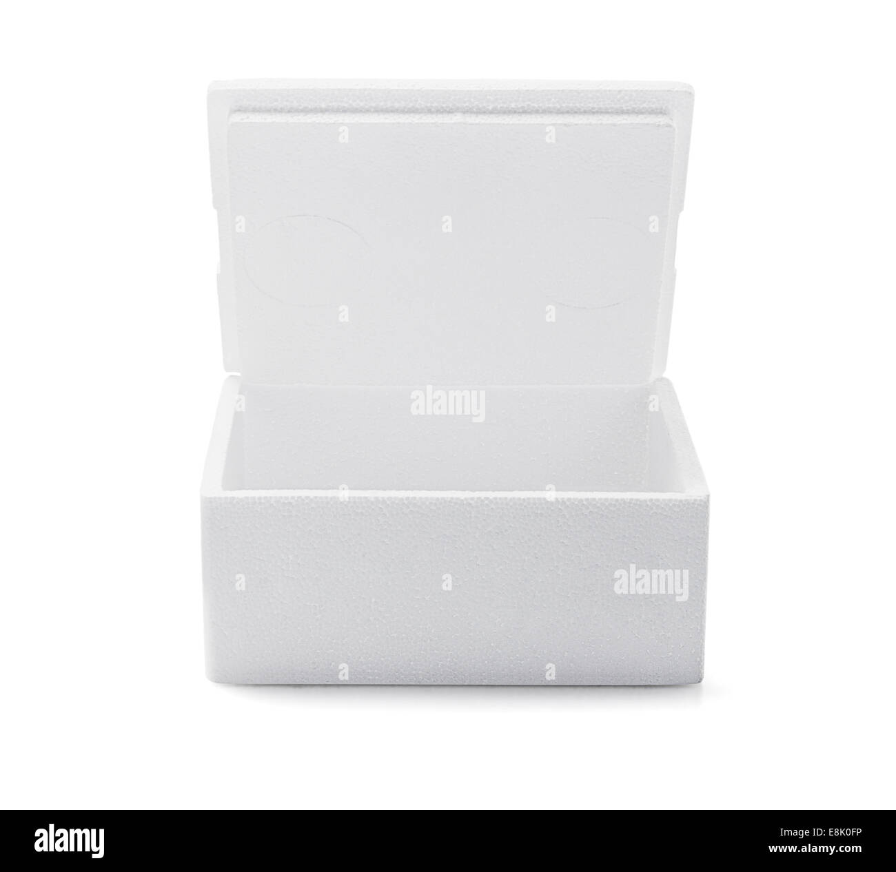 Open Styrofoam Storage Box On White Background Stock Photo - Alamy