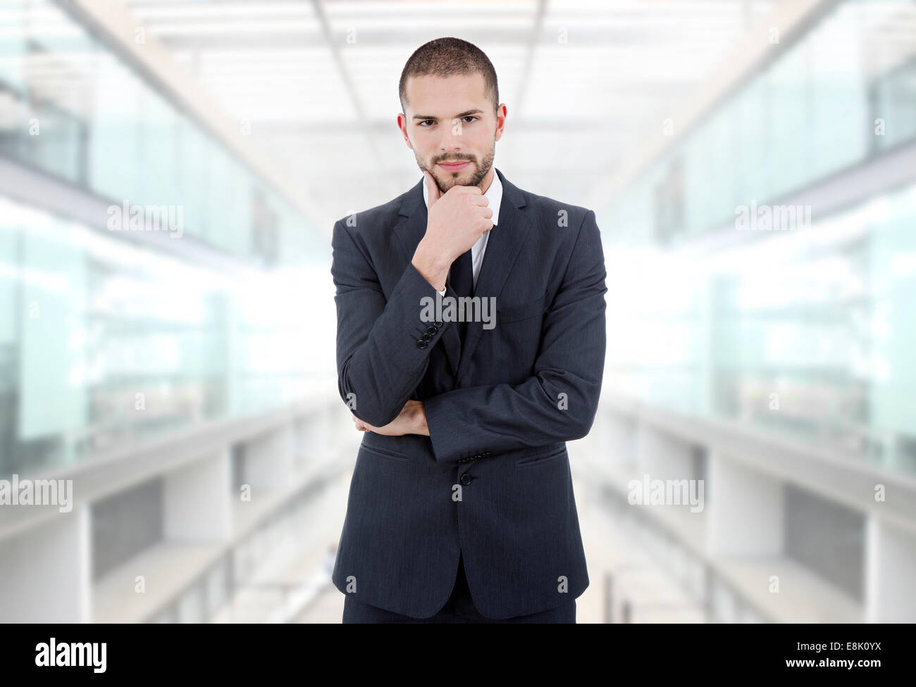 young business man thinking at the office Stock Photo - Alamy