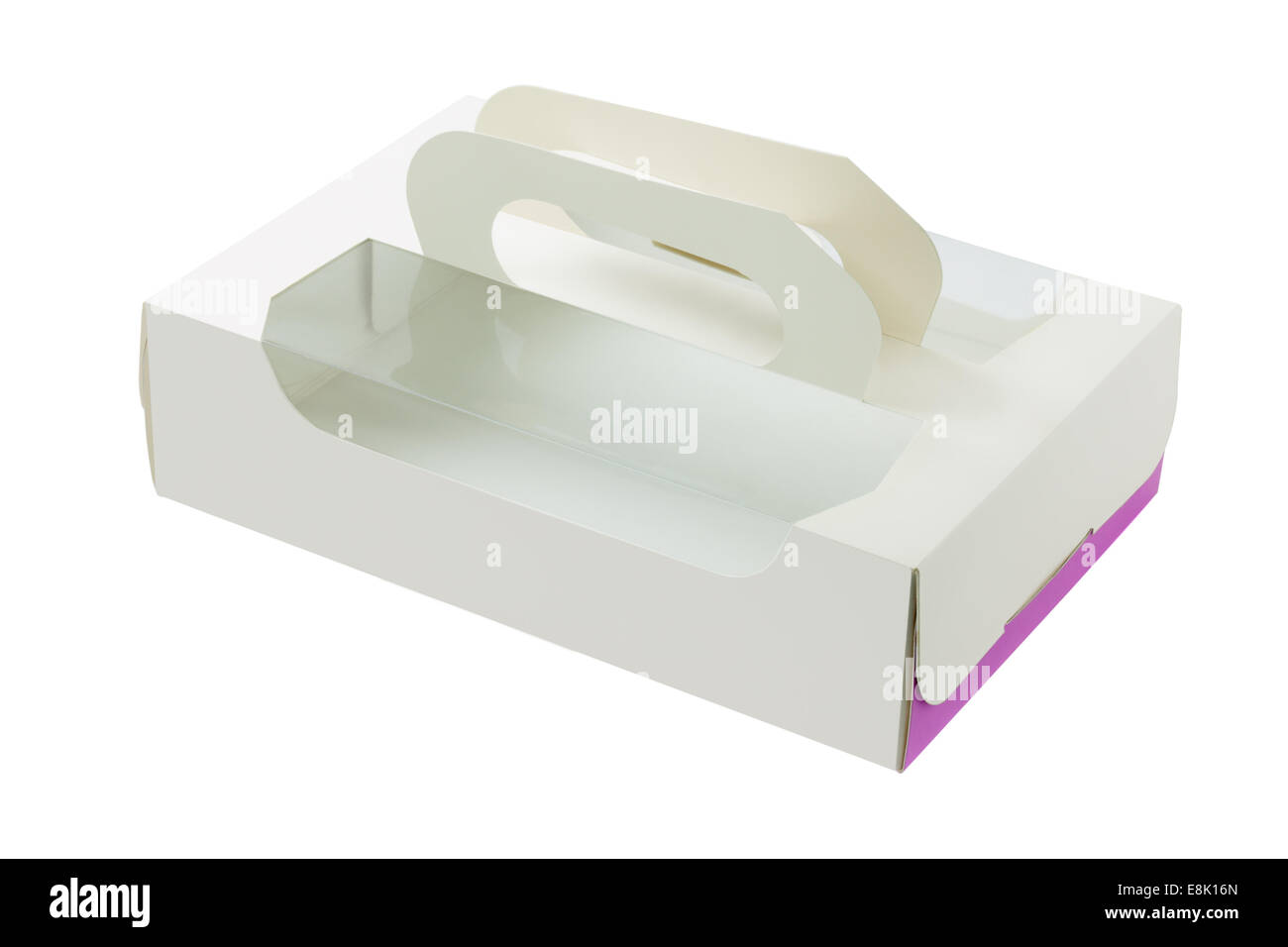 See Through Takeaway Cake Box On White Background Stock Photo - Alamy