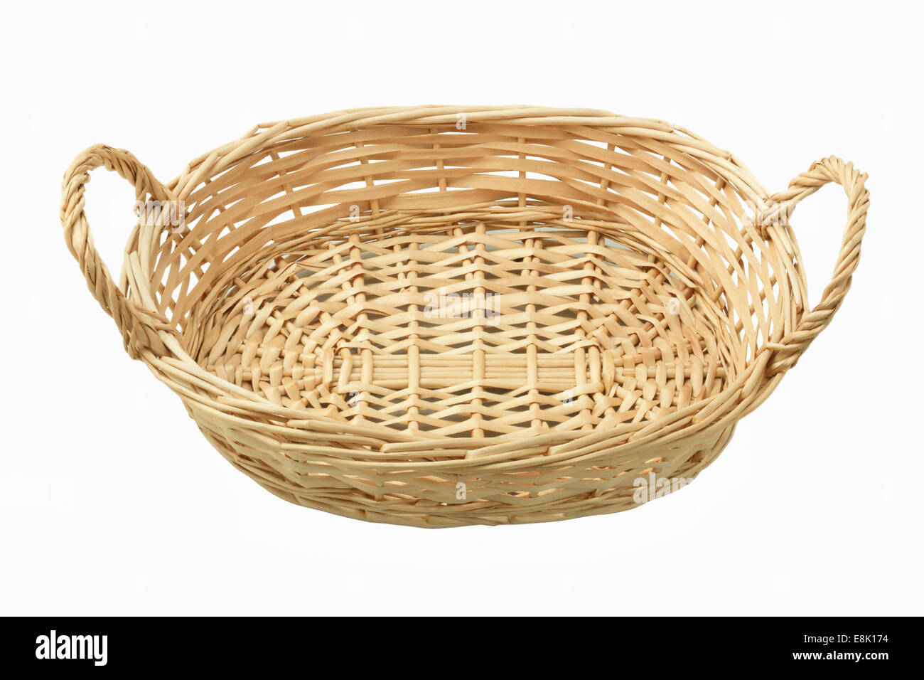 Empty straw basket Cut Out Stock Images & Pictures - Alamy