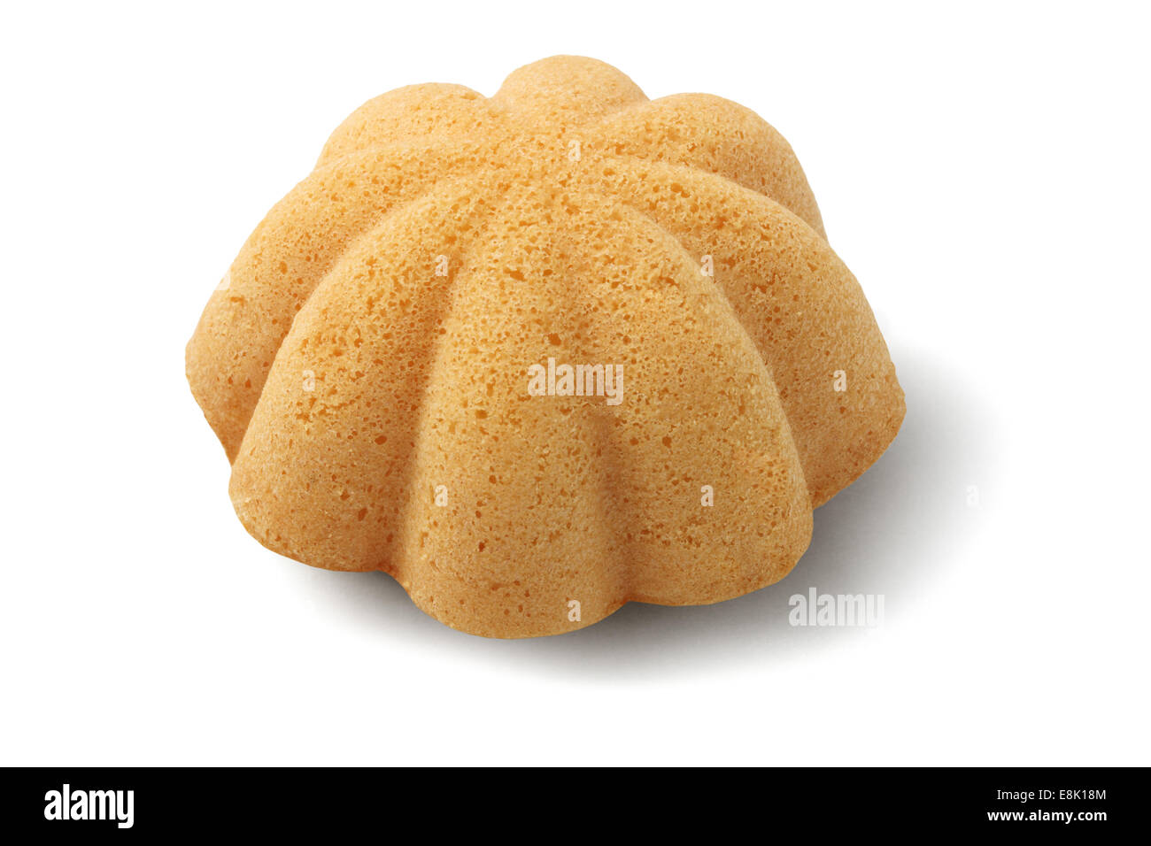 Floral Shape Sponge Cake On White Background Stock Photo - Alamy