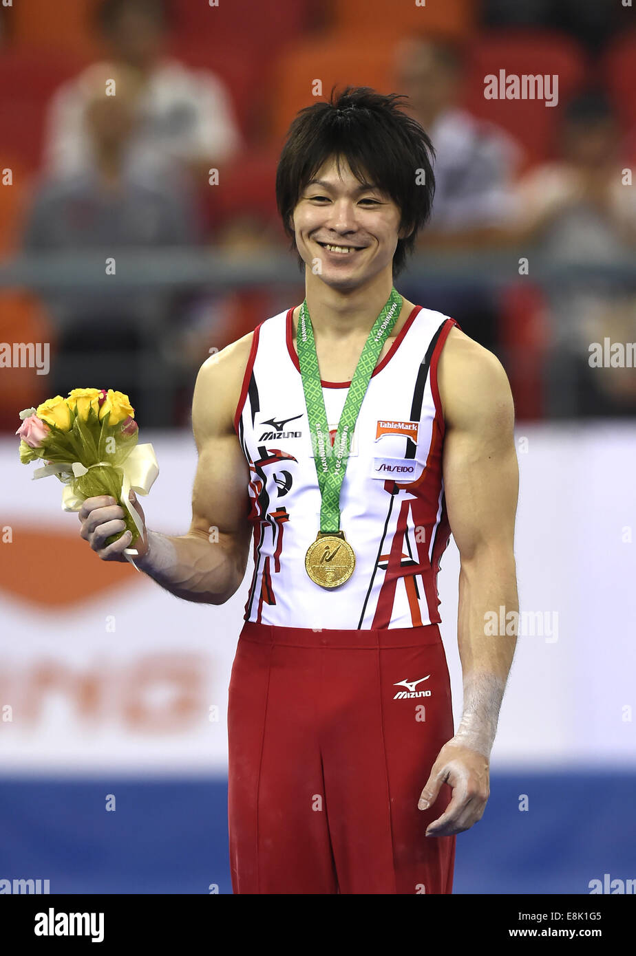 Nanning, China's Guangxi Zhuang Autonomous Region. 9th Oct, 2014. Japanese gymnast Kohei ...