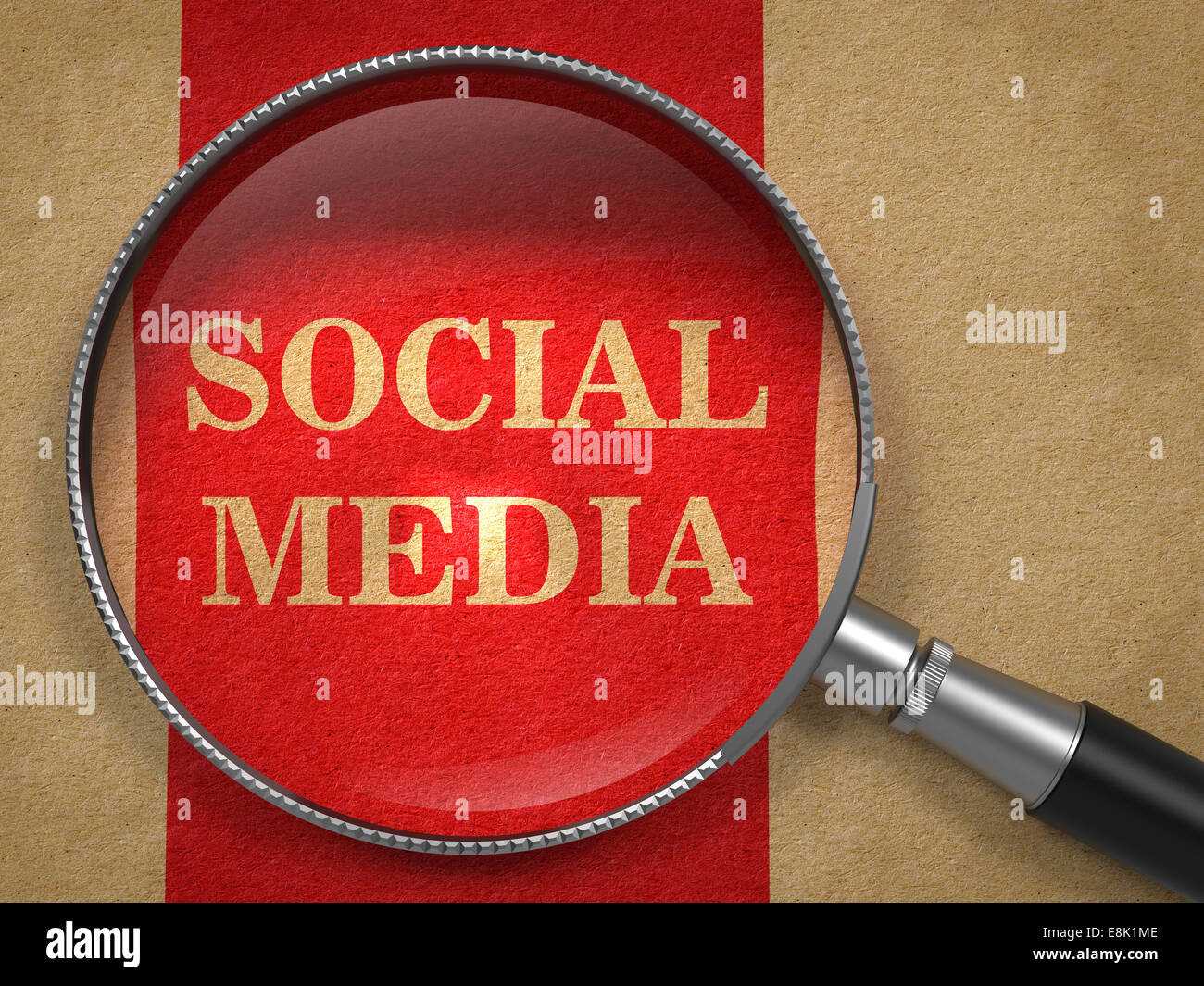 Social Media through Magnifying Glass Stock Photo - Alamy