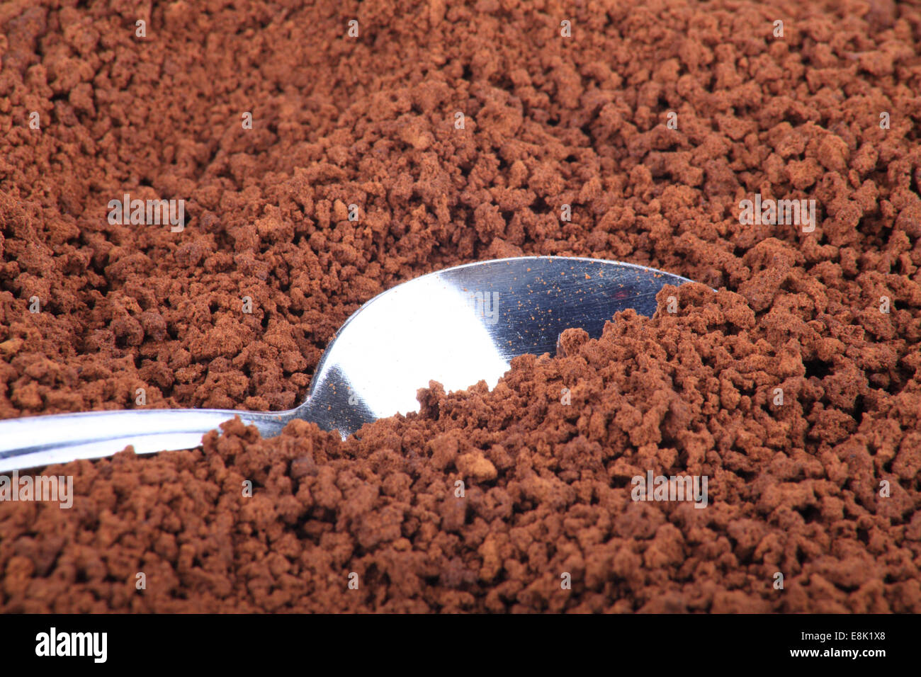 instant coffee and teaspoon Stock Photo - Alamy