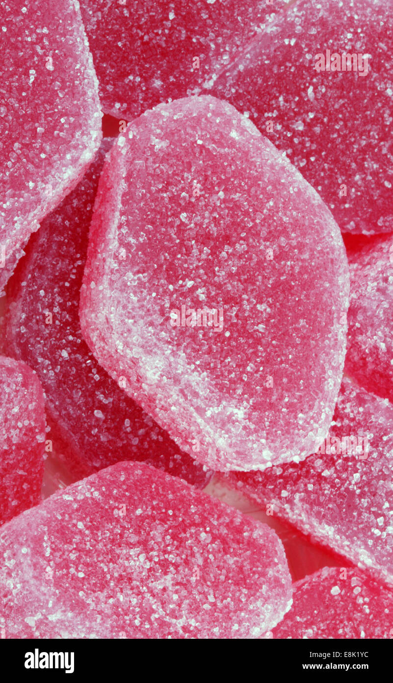 Pink Fruit Jelly Stock Photo - Alamy