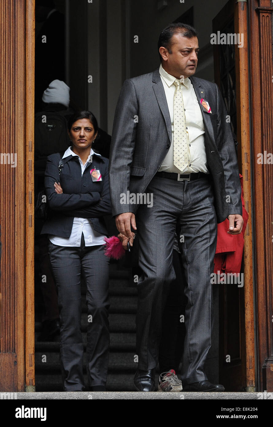 Cape Town, South Africa. 8th October, 2014. Ashok Hindocha (front) and ...