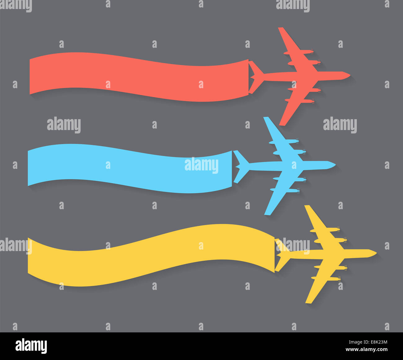 Set of Retro Airplane Banner. Vector Illustration. EPS10 Stock Photo ...