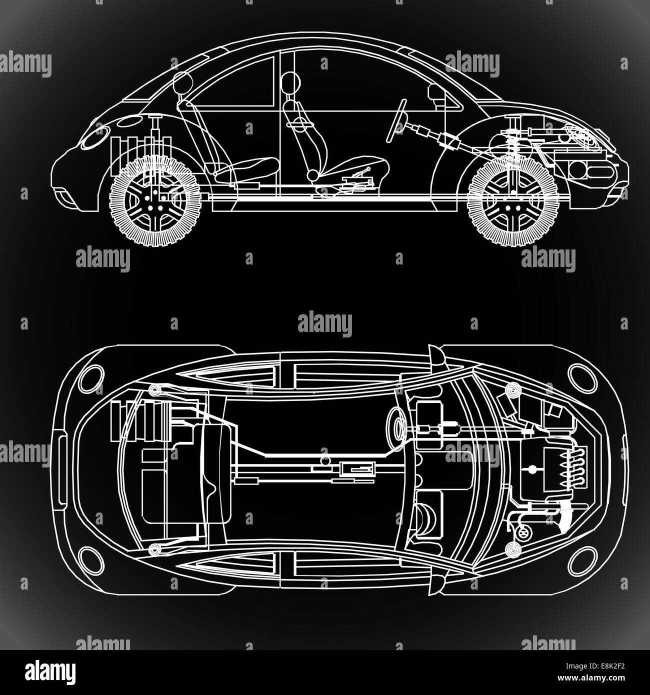 Car parts sketch hi-res stock photography and images - Alamy