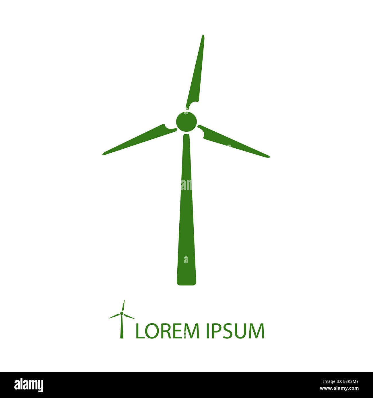 Green wind turbine Stock Photo - Alamy