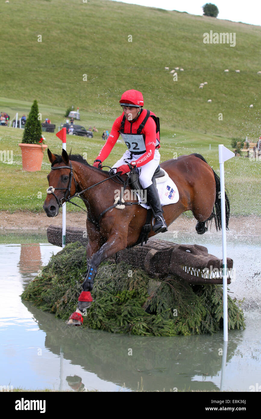 Paul Tapner on Vanir Kamira at Barbury Castle Horse Trials 2014 Stock ...