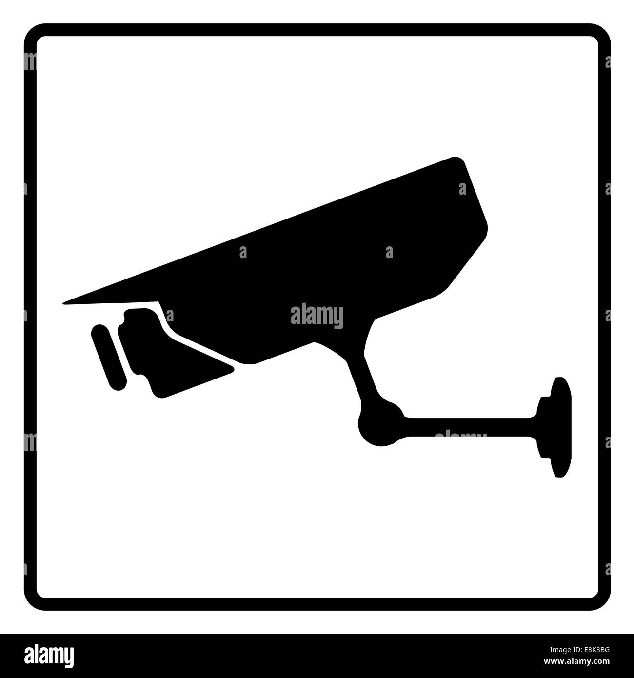 Cctv surveillance sign vector Cut Out Stock Images & Pictures - Alamy