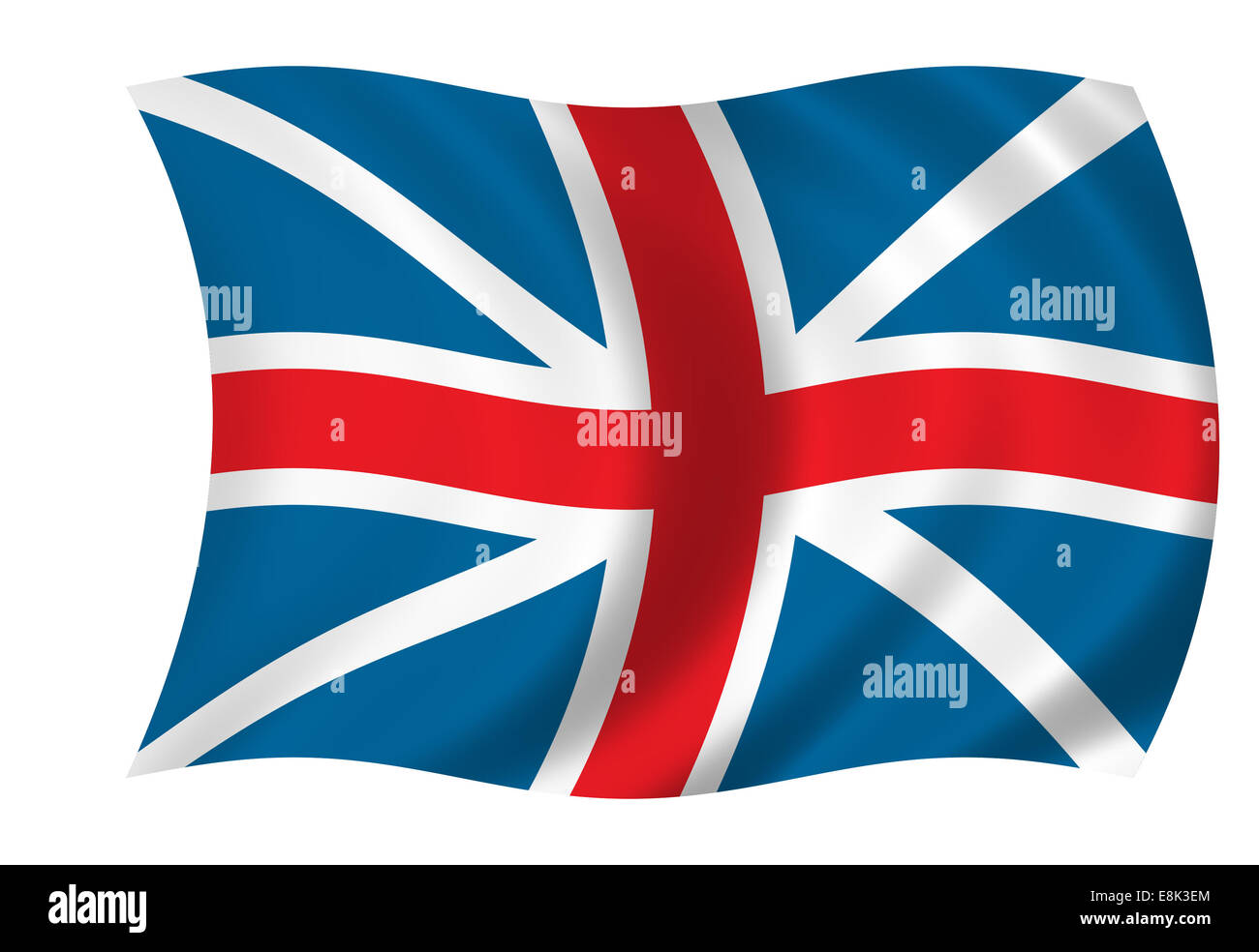 Great Britain isolated flag, banner against white background Stock ...