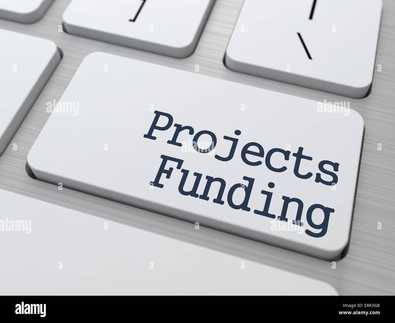 Projects Funding Button on Computer Keyboard Stock Photo - Alamy