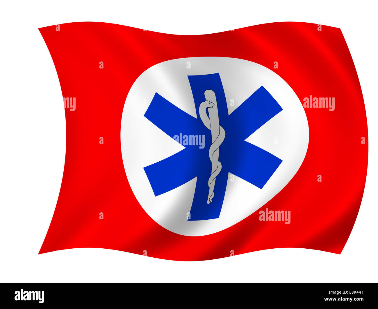 Medical related isolated flag against white background Stock Photo - Alamy