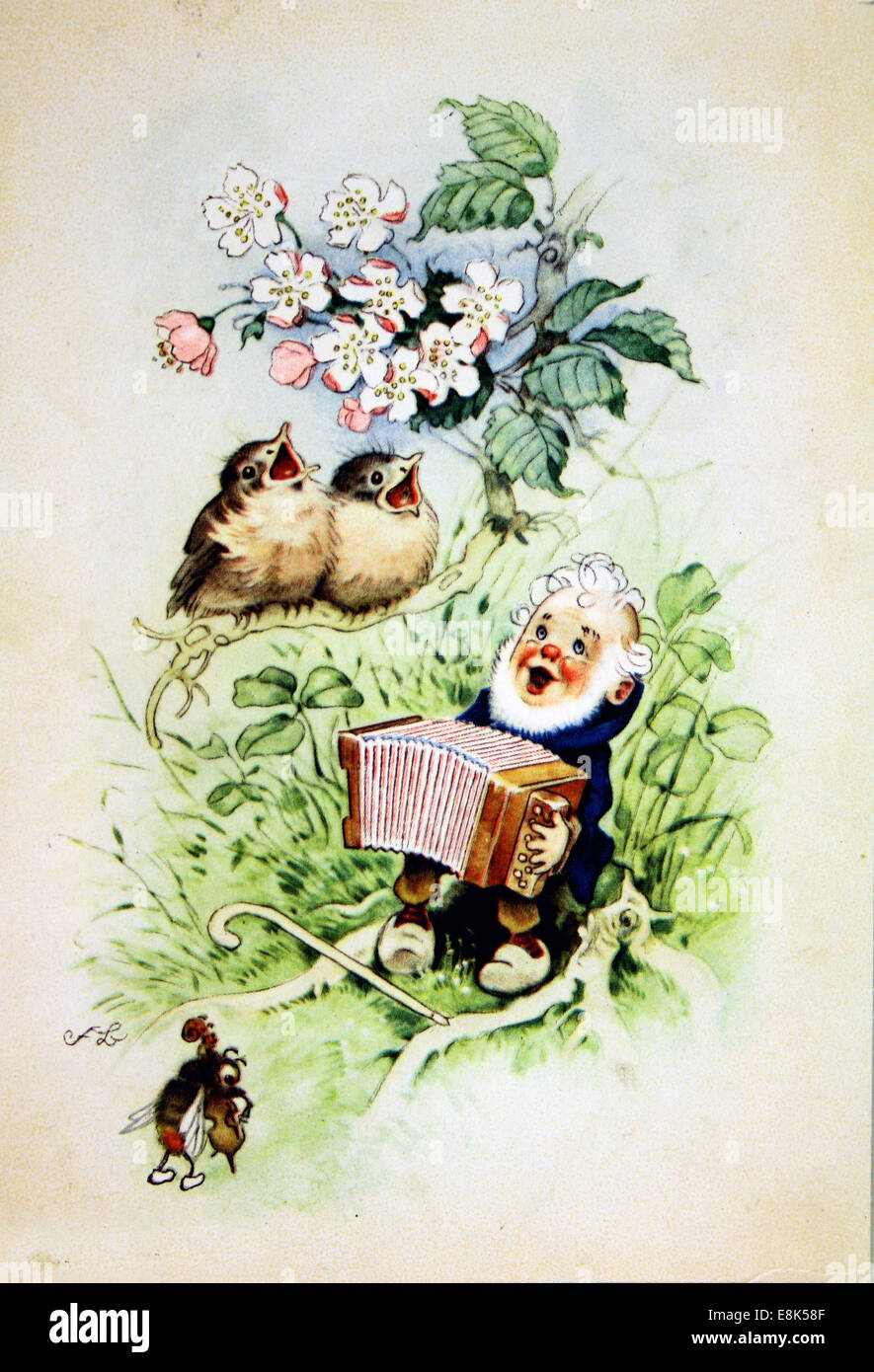 Dec. 2, 2009 - Reproduction of antique postcard shows Dwarf plays ...