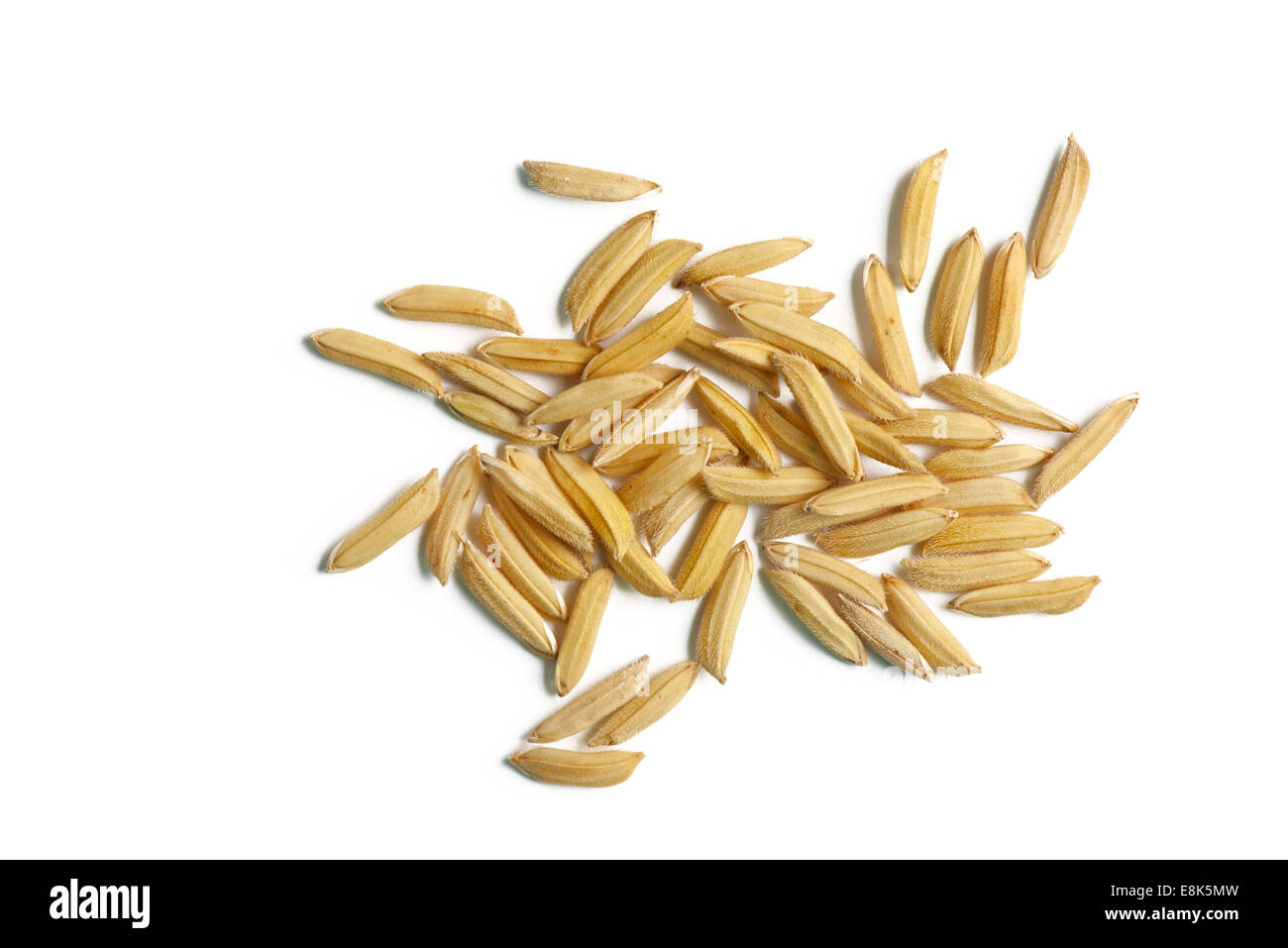 rice grains on white background Stock Photo - Alamy