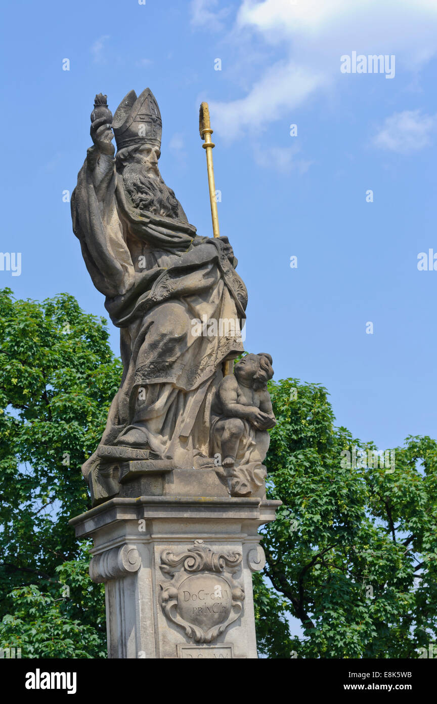Augustine of Hippo known as Saint Augustine or Saint Austin statue on ...
