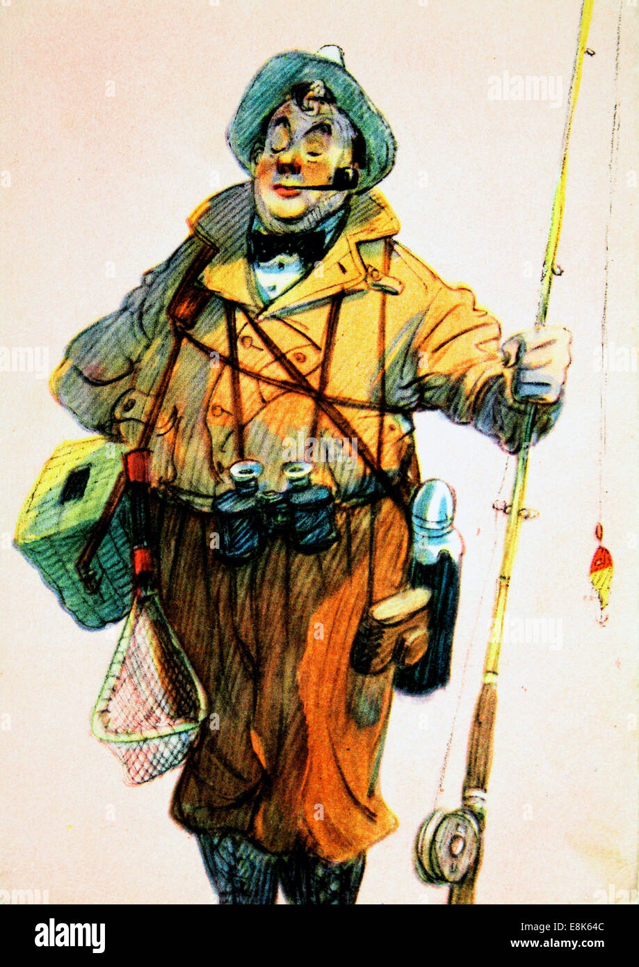 Dec. 2, 2009 - A vintage postcard shows fisherman, circa 1956, Germany ...