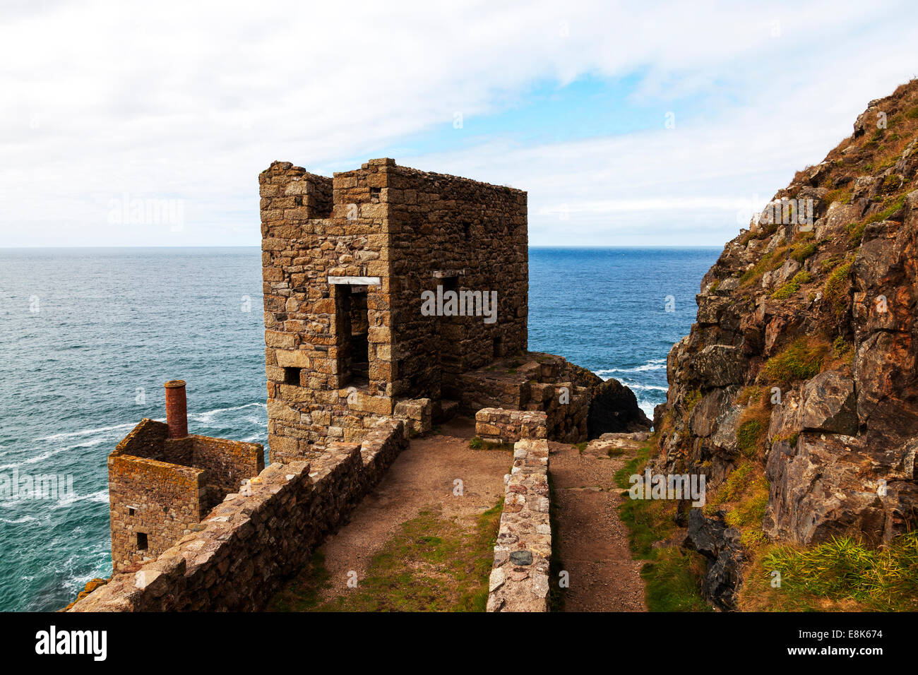 Botallack Mines St Just mining on coast for tin Cornwall Cornish west ...