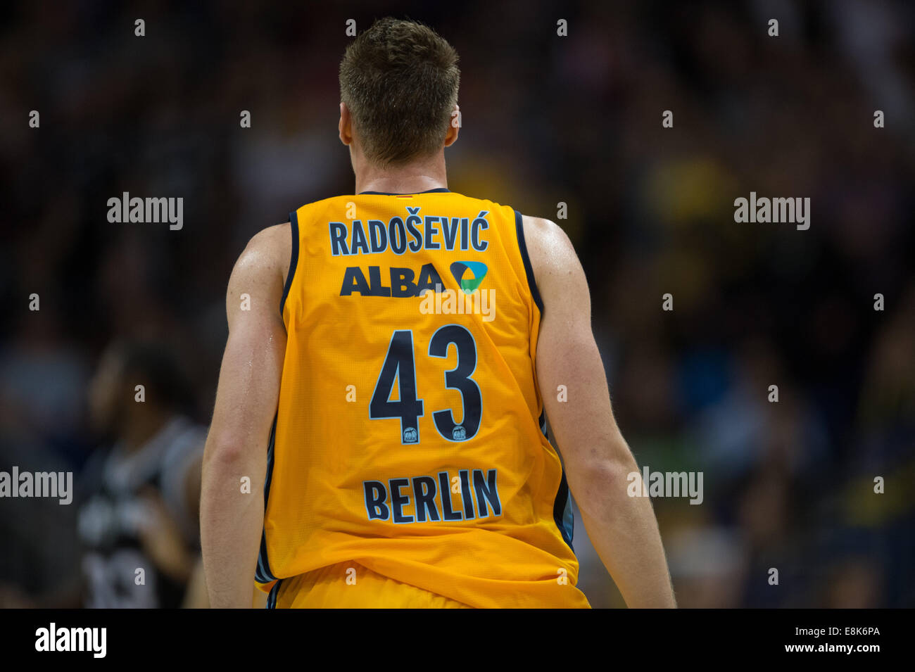 Berlin, Germany. 08th Oct, 2014. Leon Radosevic of Alba Berlin reacts ...