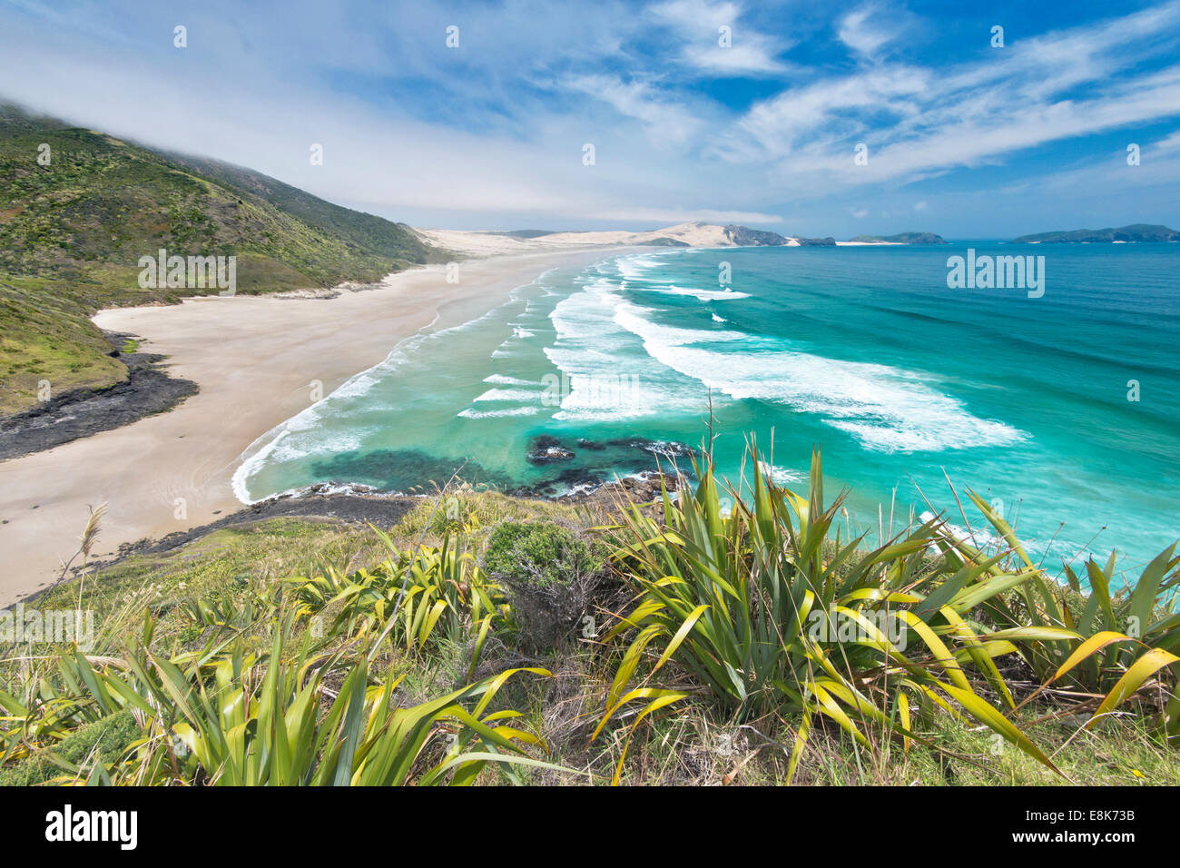 New Zealand, North Island, Cape Reinga, Te Werahi Beach (Large format ...